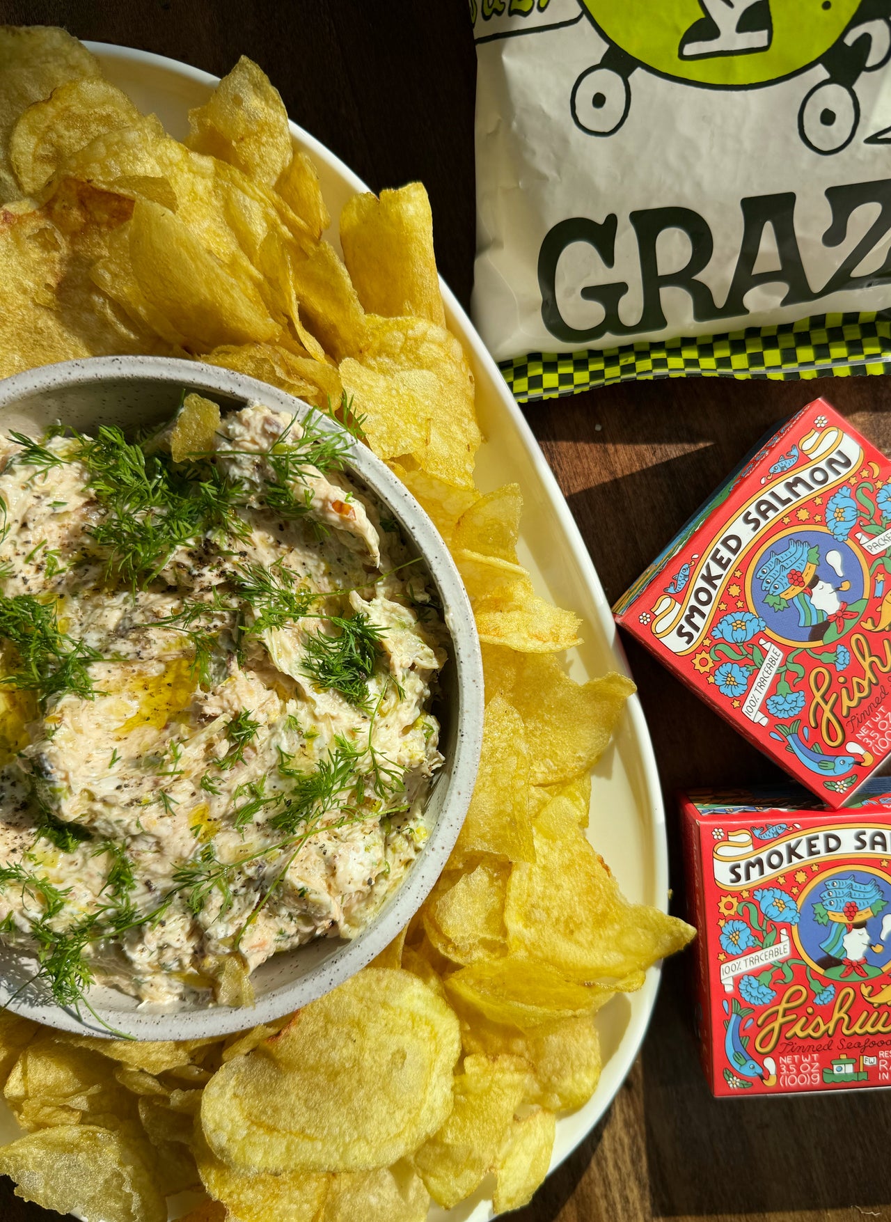 Fishwife's Caramelized Leek and Salmon Dip